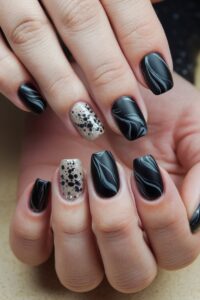 30 Black Nail Designs - Nail the Glam