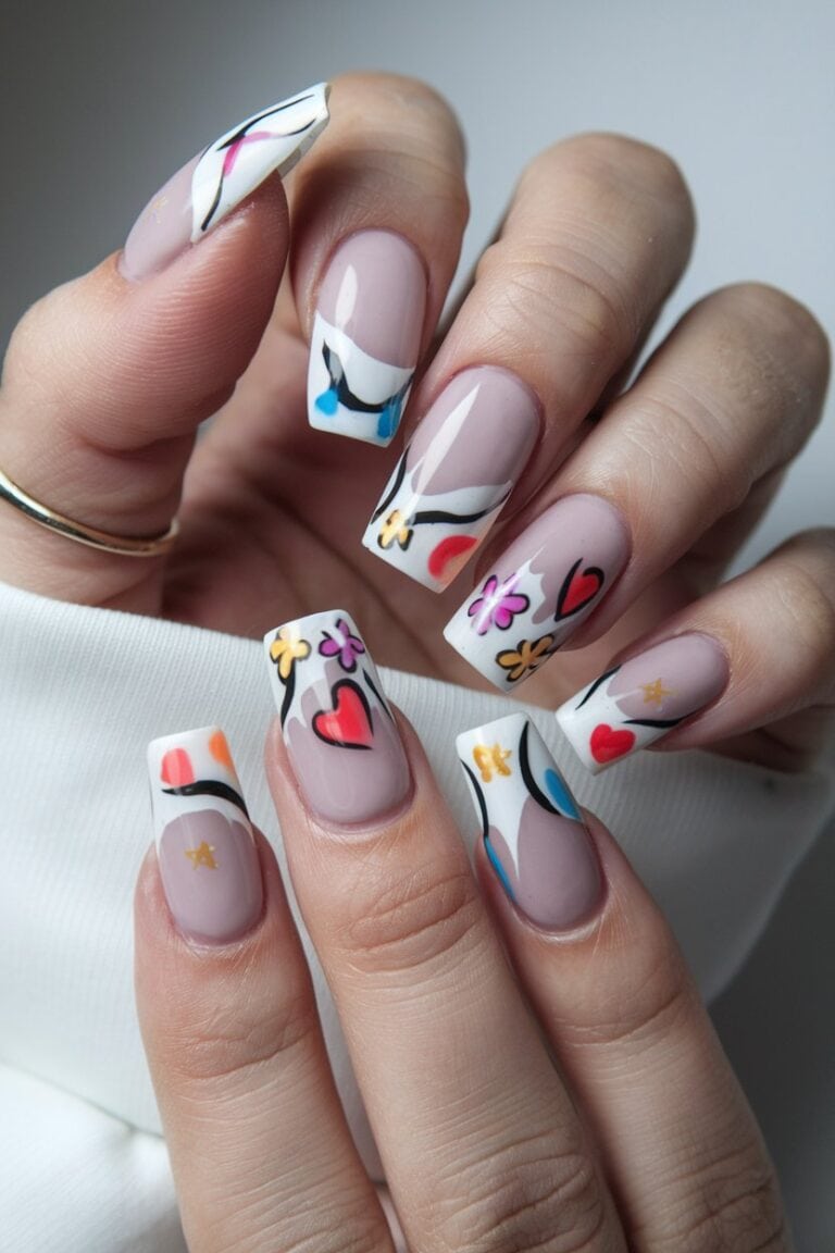 20 French Tip Nail Designs - Nail the Glam