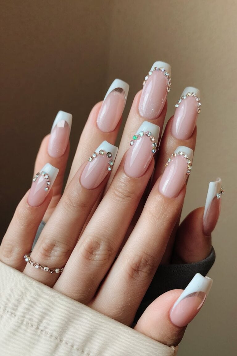 20 French Tip Nail Designs - Nail the Glam