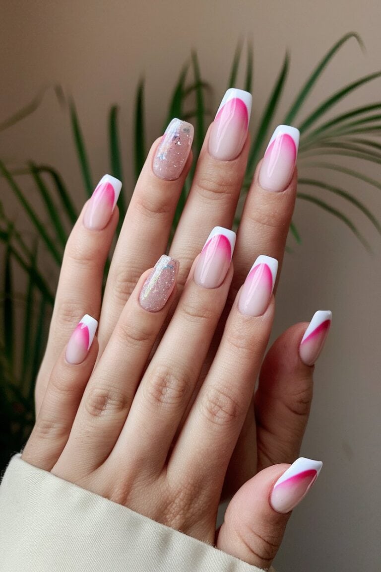 20 French Tip Nail Designs - Nail the Glam