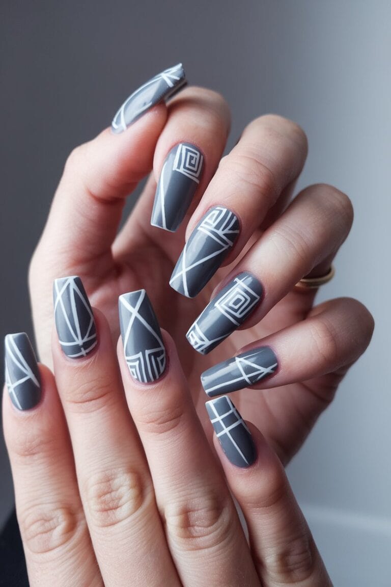 60 Gray Nail Designs - Nail the Glam