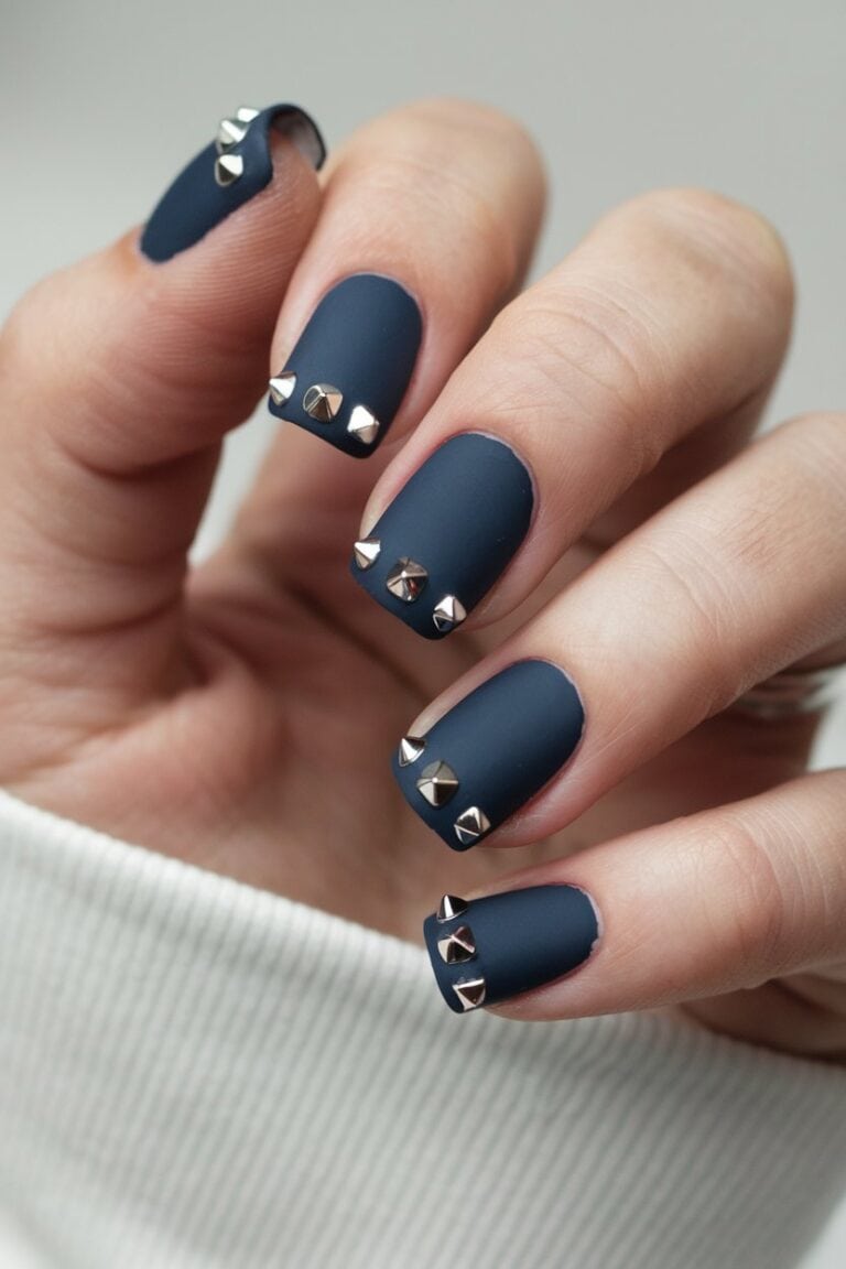 20 Navy Nail Designs - Nail the Glam