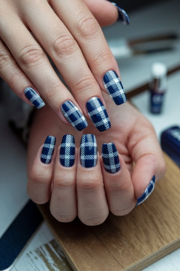 20 Navy Nail Designs - Nail the Glam