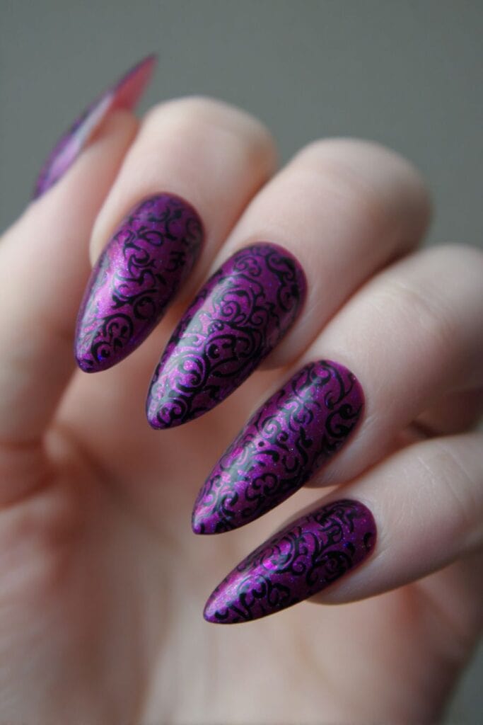 20 Purple Halloween Nail Designs - Nail the Glam