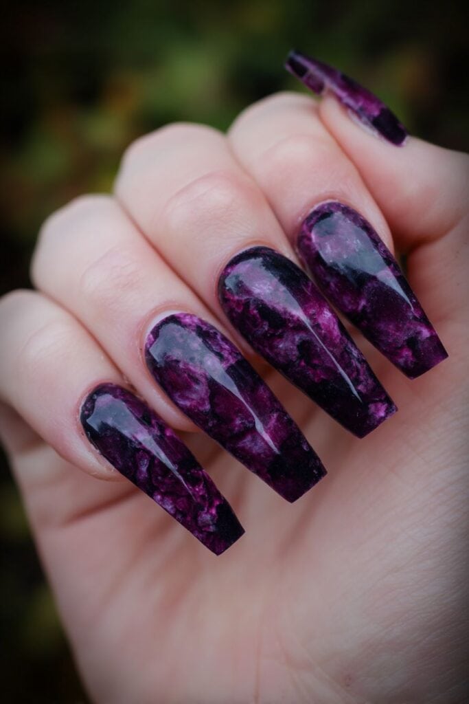 20 Purple Halloween Nail Designs - Nail the Glam