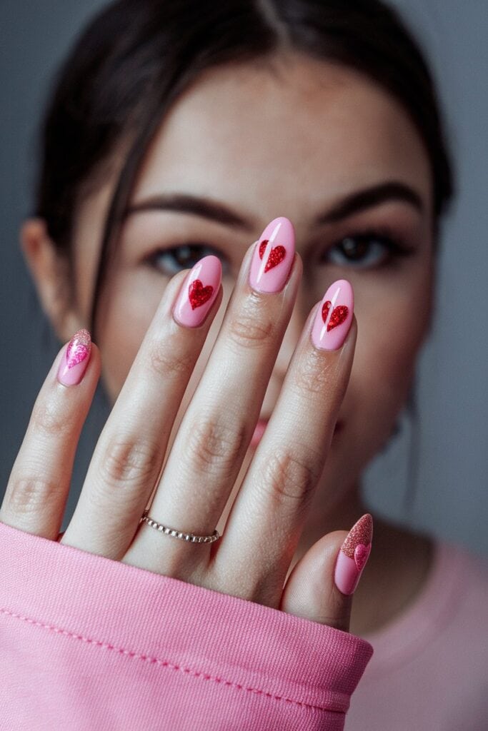 25 Almond Valentine' Day Nail Designs - Nail the Glam