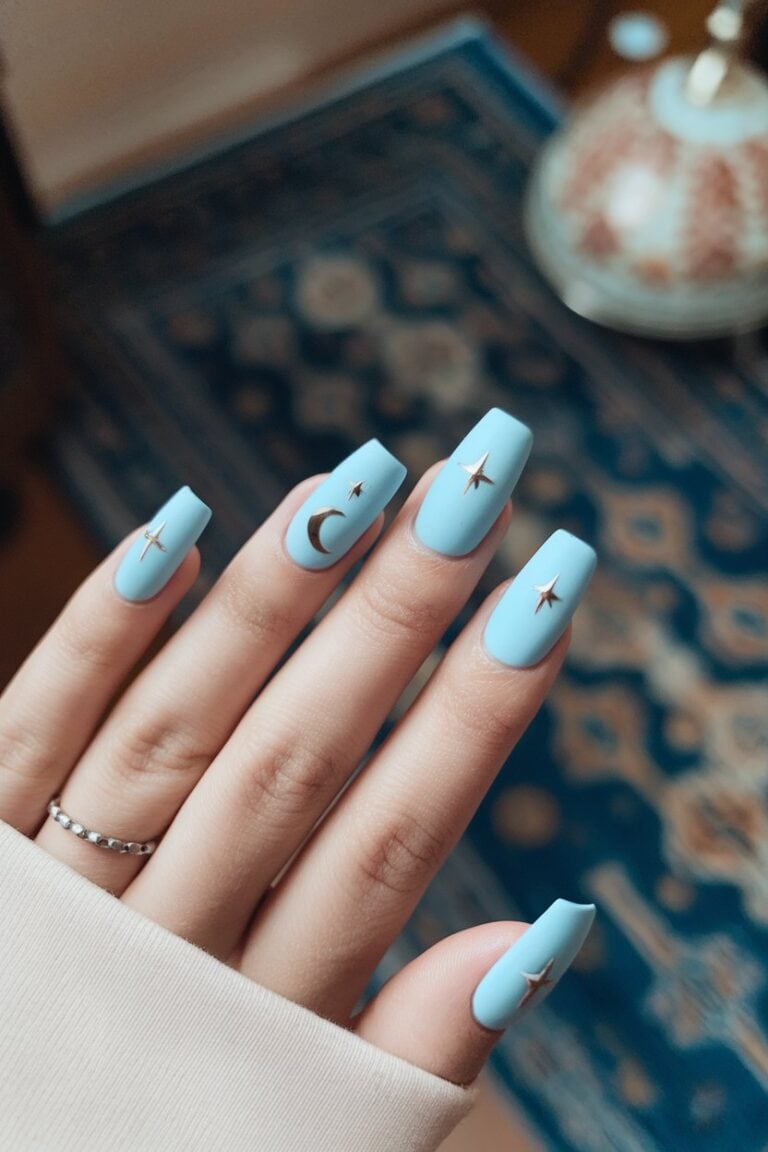 30 Light Blue Nail Designs - Nail the Glam