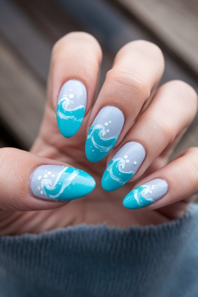 30 Light Blue Nail Designs - Nail the Glam