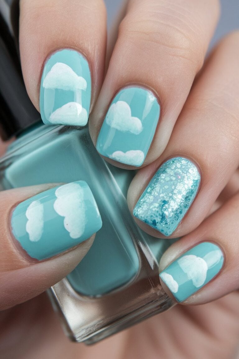30 Light Blue Nail Designs - Nail the Glam