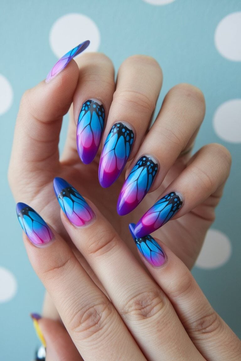 40 Nail Designs with Butterflies - Nail the Glam