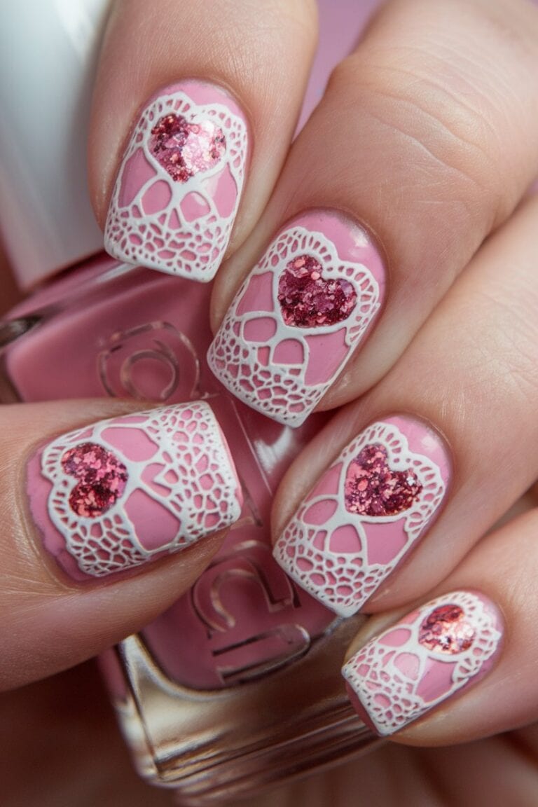 30 Nail Designs with Hearts - Nail the Glam