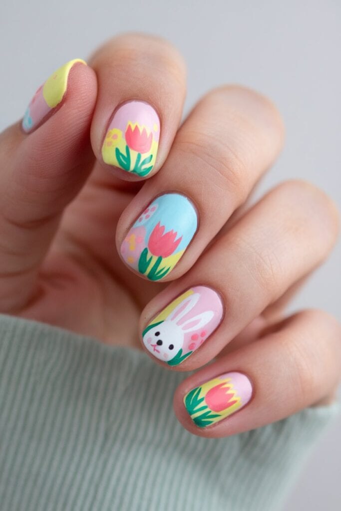 26 Simple Easter Nail Art Designs - Nail the Glam