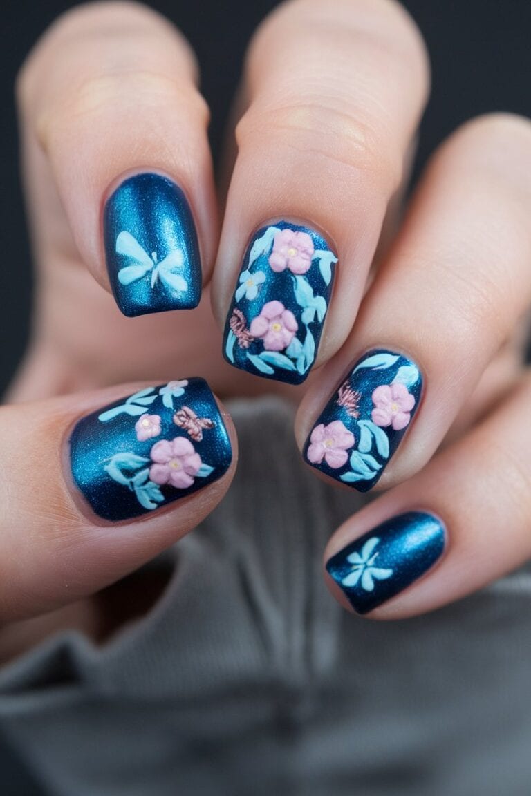 30 Spring Glitter Nail Designs - Nail the Glam
