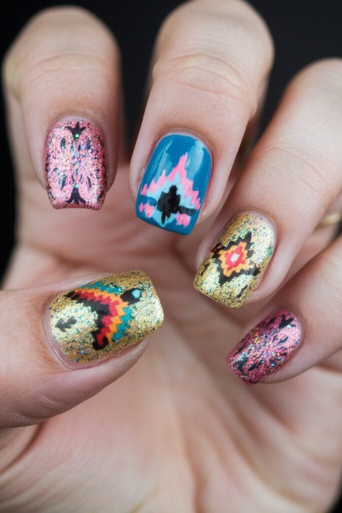 30 Spring Glitter Nail Designs - Nail the Glam