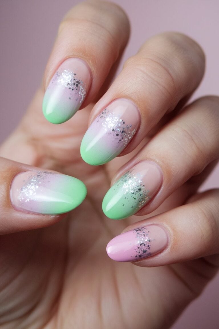 30 Spring Glitter Nail Designs - Nail the Glam