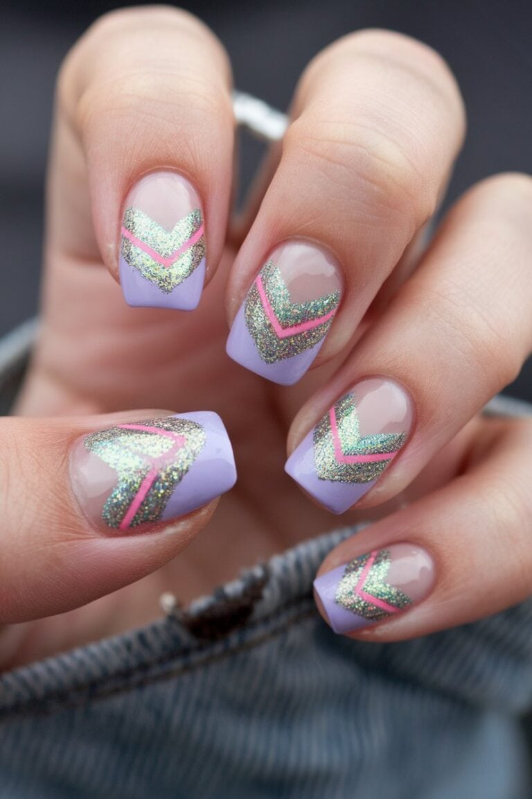 30 Spring Glitter Nail Designs - Nail the Glam
