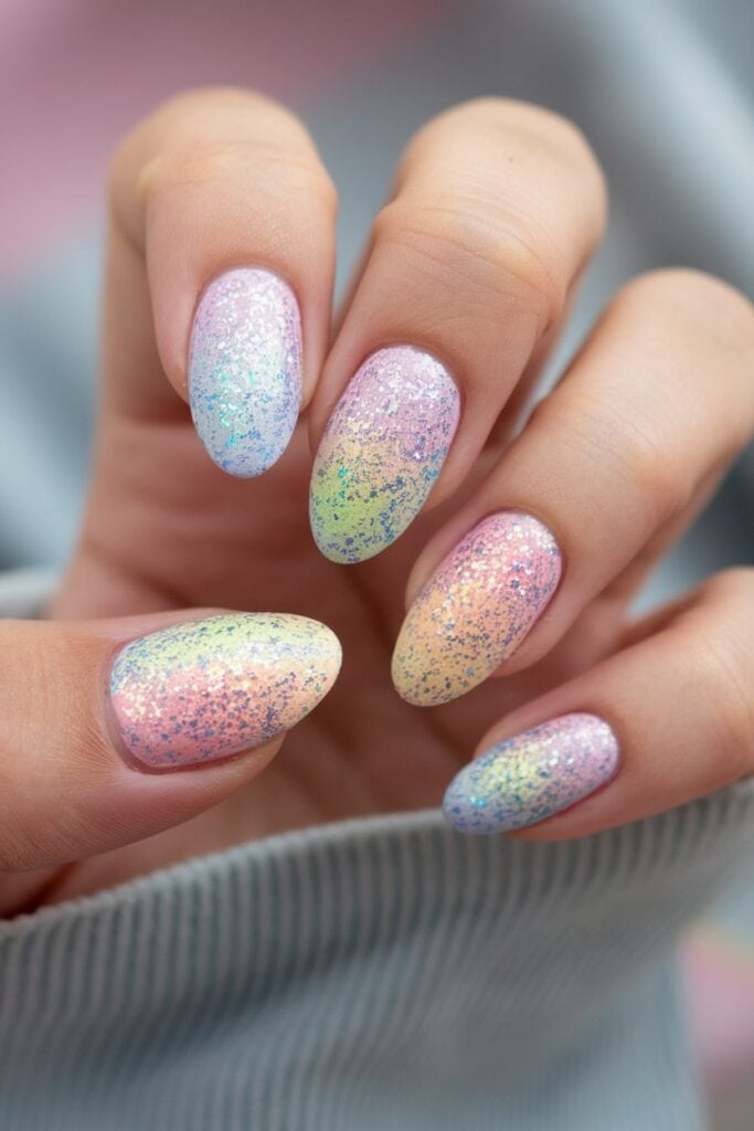 30 Spring Glitter Nail Designs - Nail the Glam