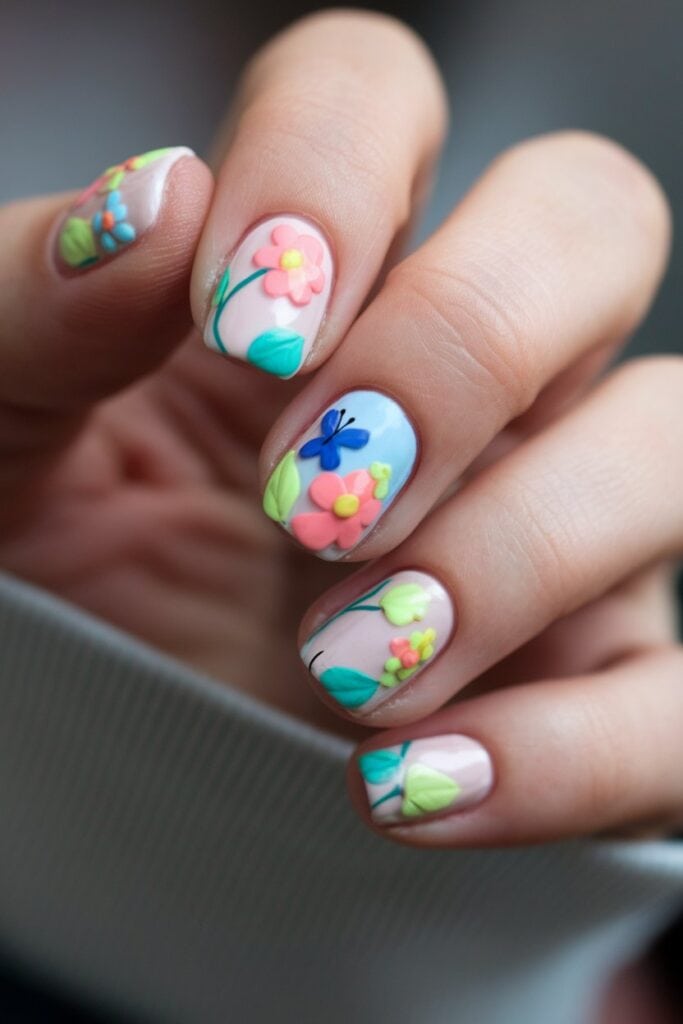30 Spring Nail Designs for Short Nails - Nail the Glam