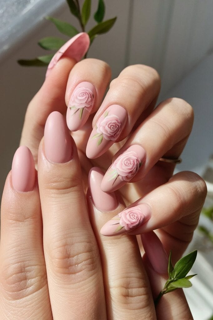 38 Spring Nail Designs with Flowers - Nail the Glam
