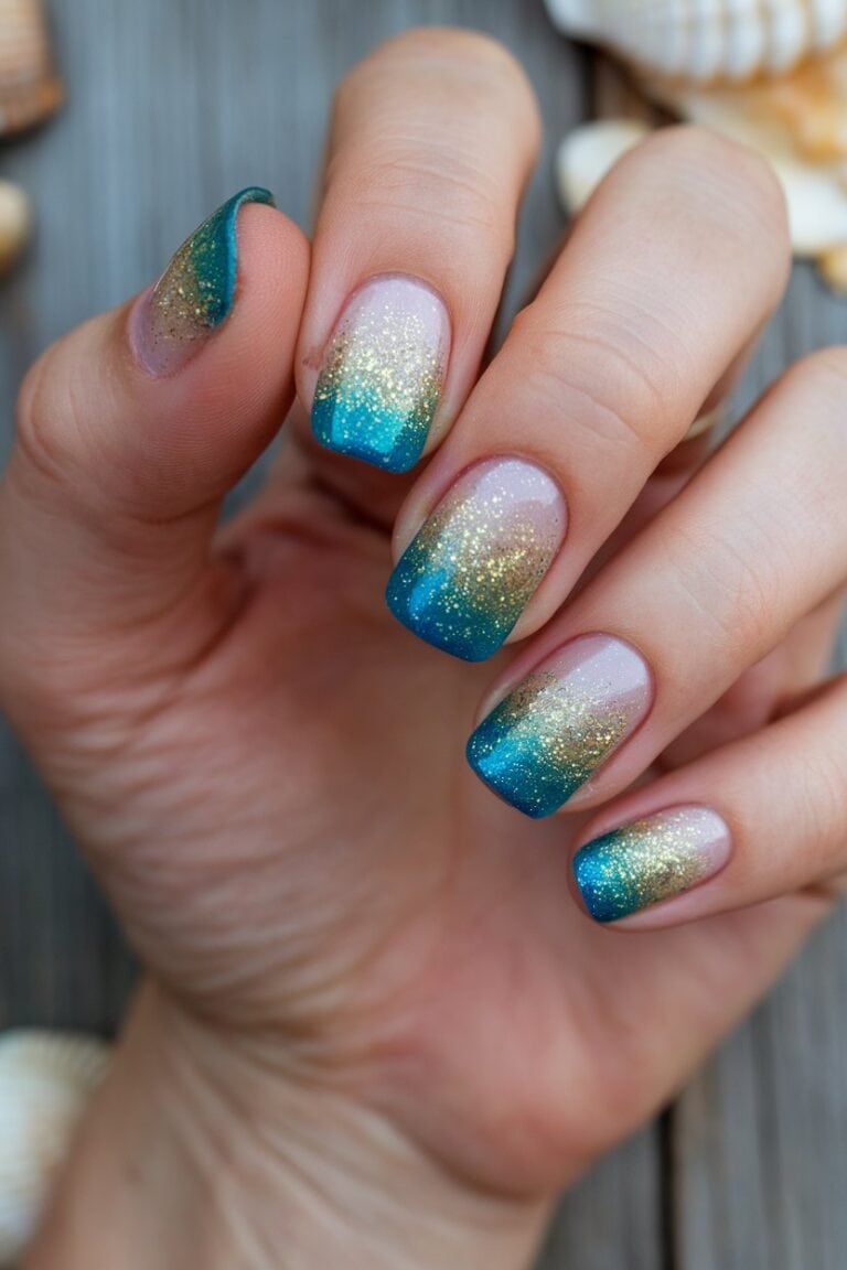 40 Glitter Summer Nail Designs - Nail the Glam