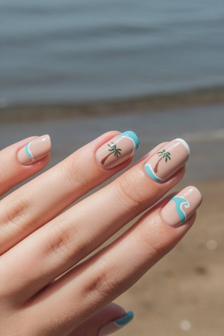 40 Summer Beach Nail Designs - Nail the Glam