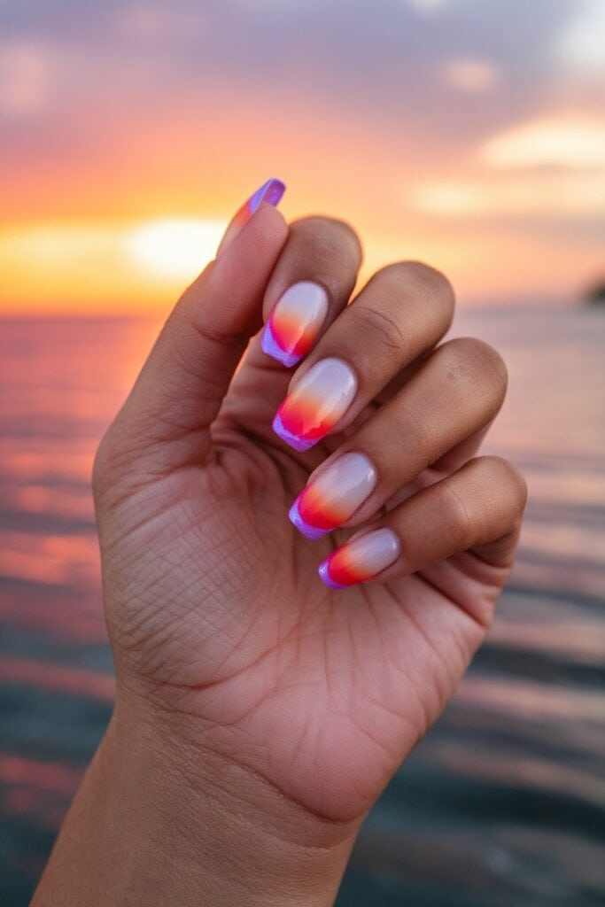 40 Summer French Tip Nail Designs - Nail the Glam
