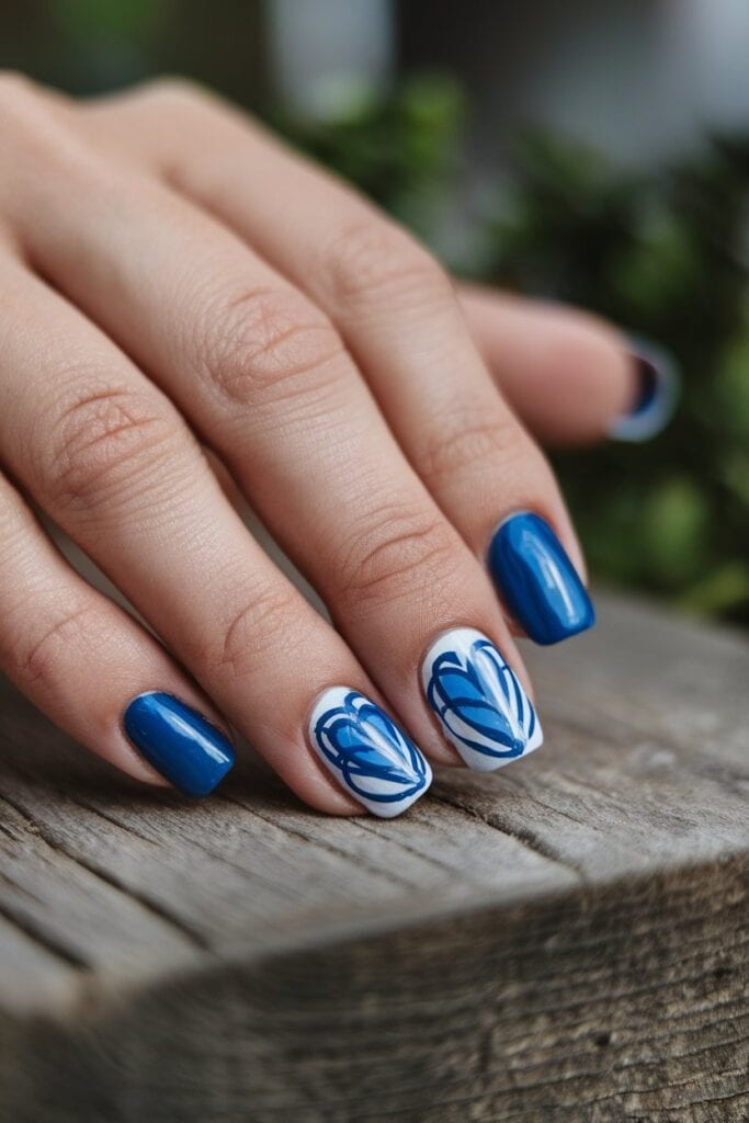 40 Blue Summer Nail Designs - Nail the Glam