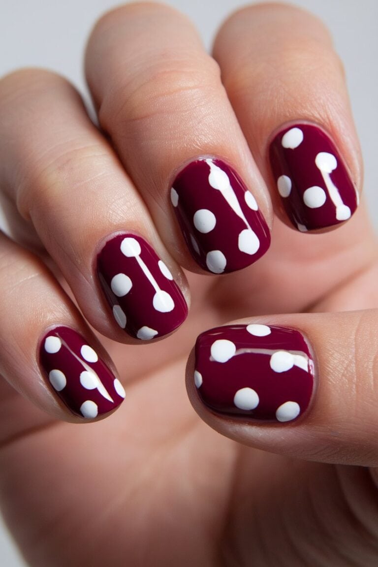 36 Dark Red Nail Design Ideas - Nail the Glam