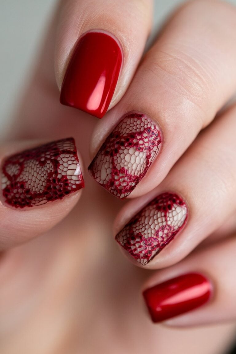 36 Dark Red Nail Design Ideas - Nail the Glam