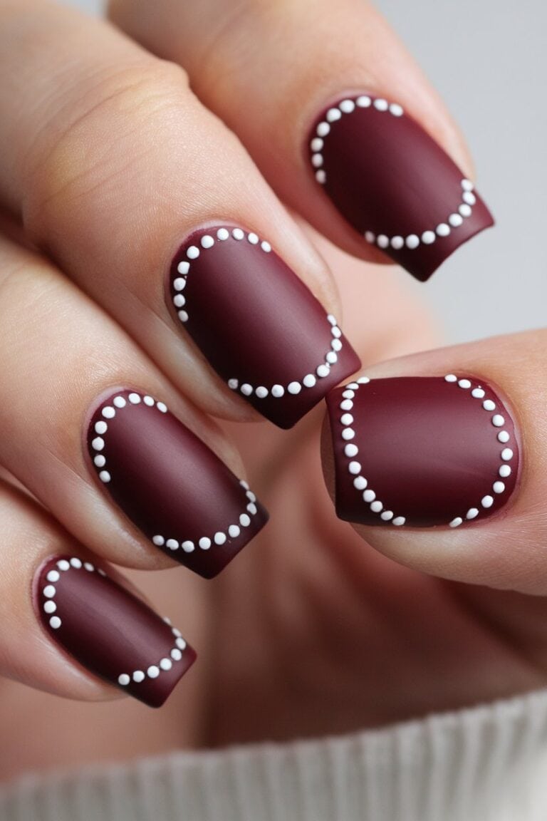 36 Dark Red Nail Design Ideas - Nail the Glam