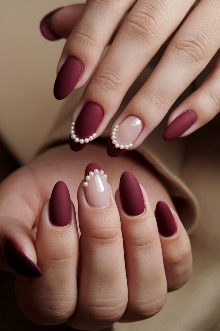 40 Maroon Nail Design Ideas - Nail the Glam