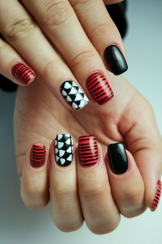 30 Nail Designs Using 3 Colors - Nail the Glam