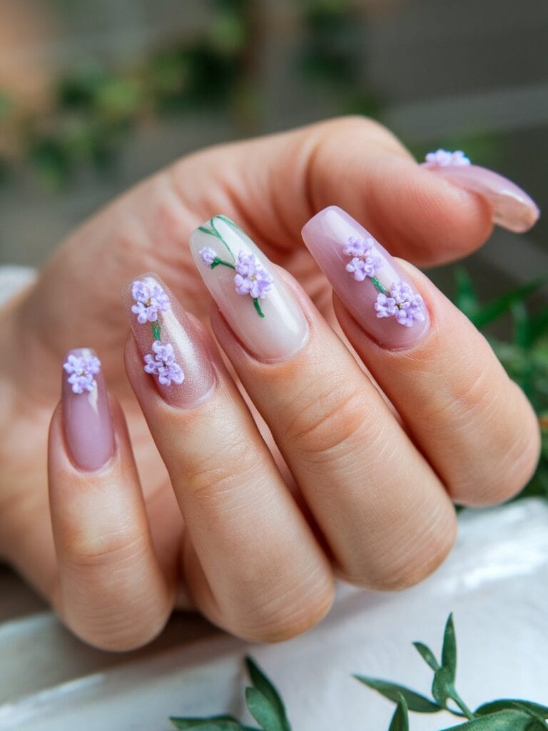 40 Lavender Nail Design Ideas - Nail the Glam