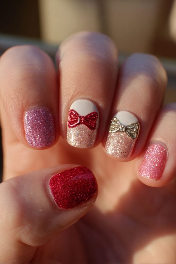 35 Nail Design Ideas with Bows - Nail the Glam
