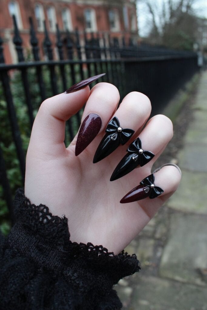 35 Nail Design Ideas with Bows - Nail the Glam