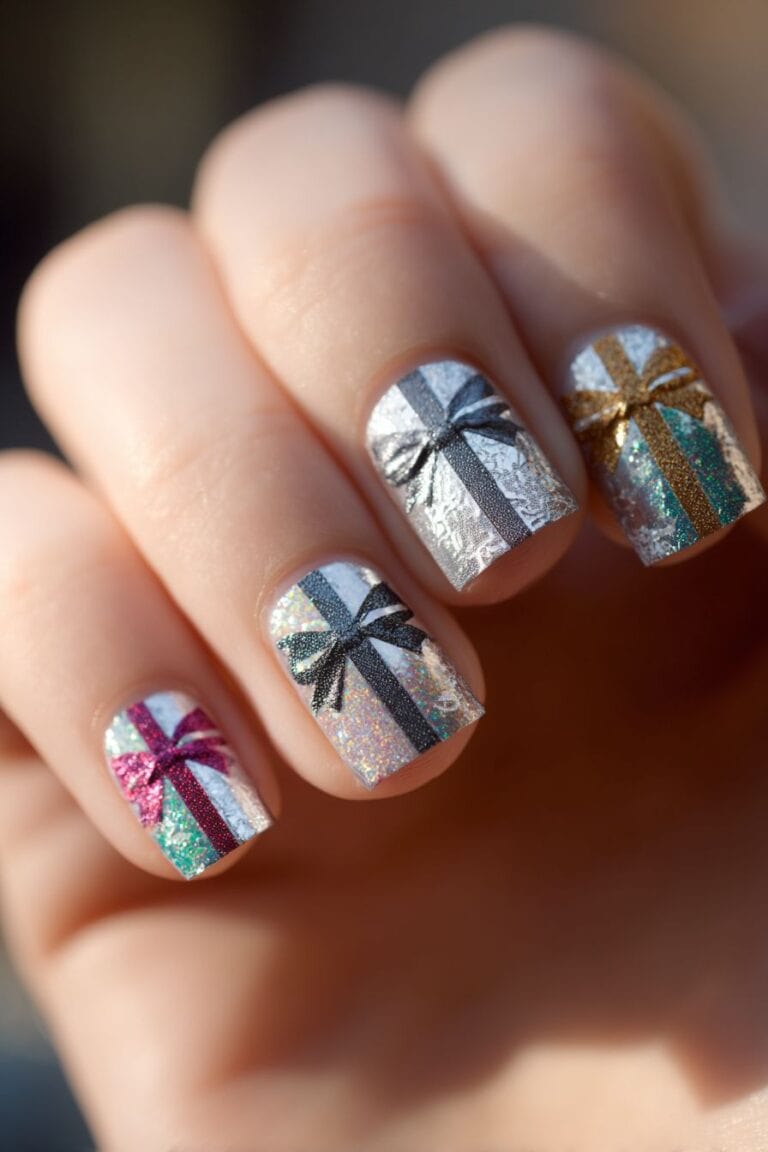 35 Nail Design Ideas with Bows - Nail the Glam