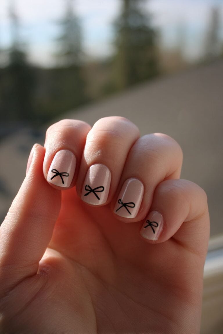 35 Nail Design Ideas with Bows - Nail the Glam