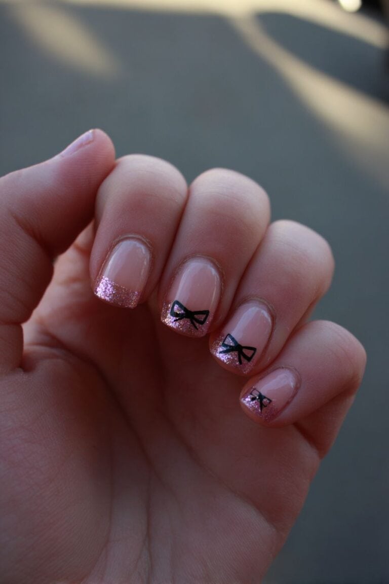 35 Nail Design Ideas with Bows - Nail the Glam