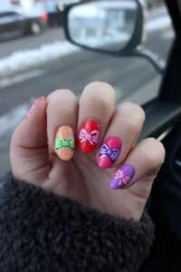 35 Nail Design Ideas with Bows - Nail the Glam