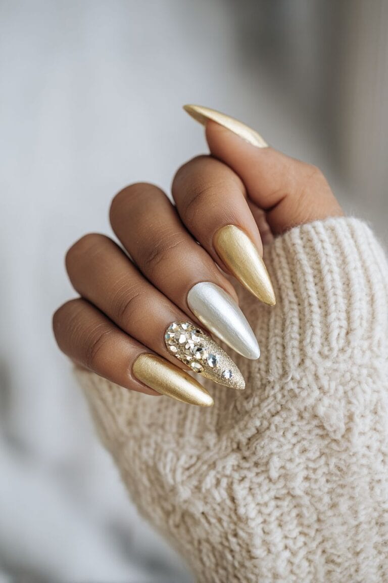 40 Nail Design Ideas with Gems - Nail the Glam