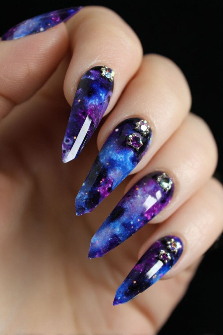 40 Nail Design Ideas with Gems - Nail the Glam
