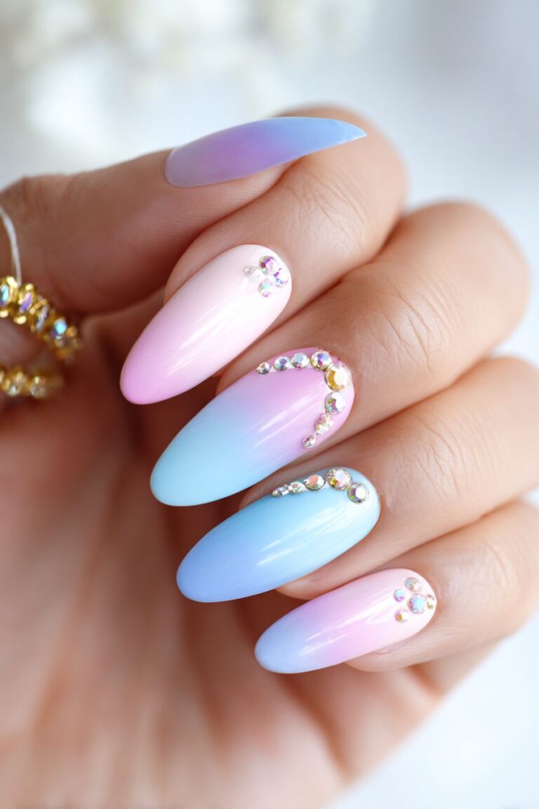 40 Nail Design Ideas with Gems - Nail the Glam