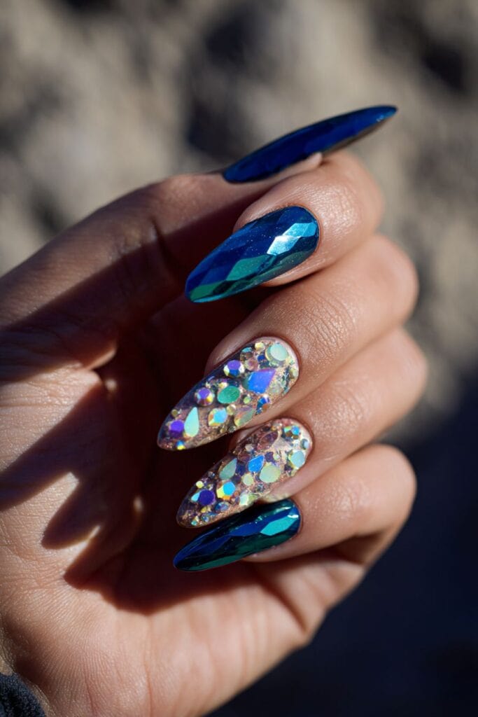 40 Nail Design Ideas with Gems - Nail the Glam