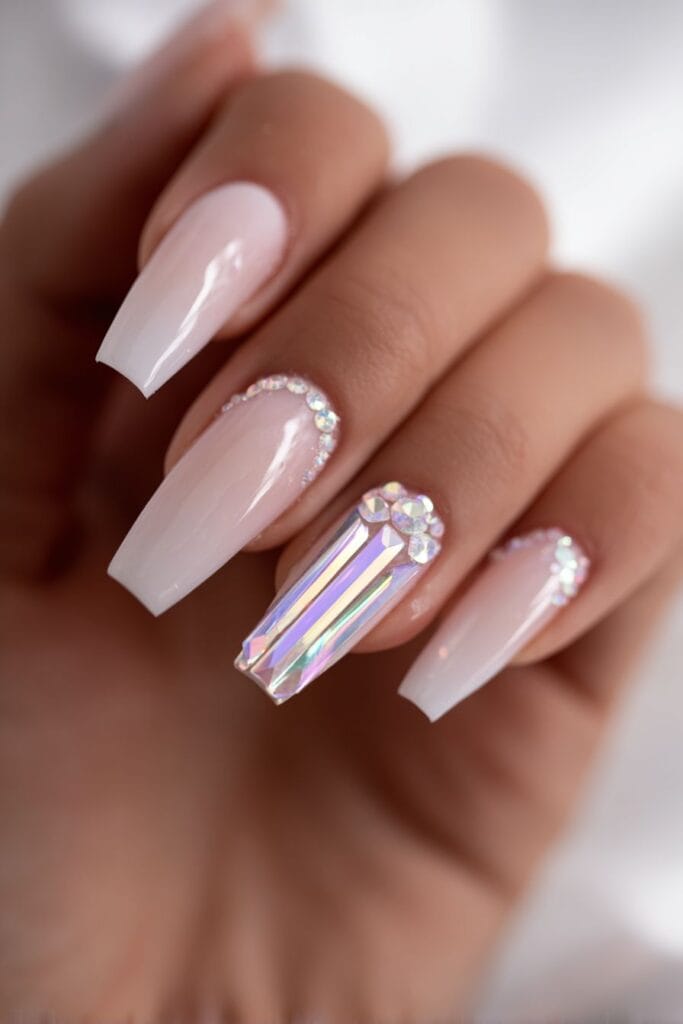 40 Nail Design Ideas with Gems - Nail the Glam
