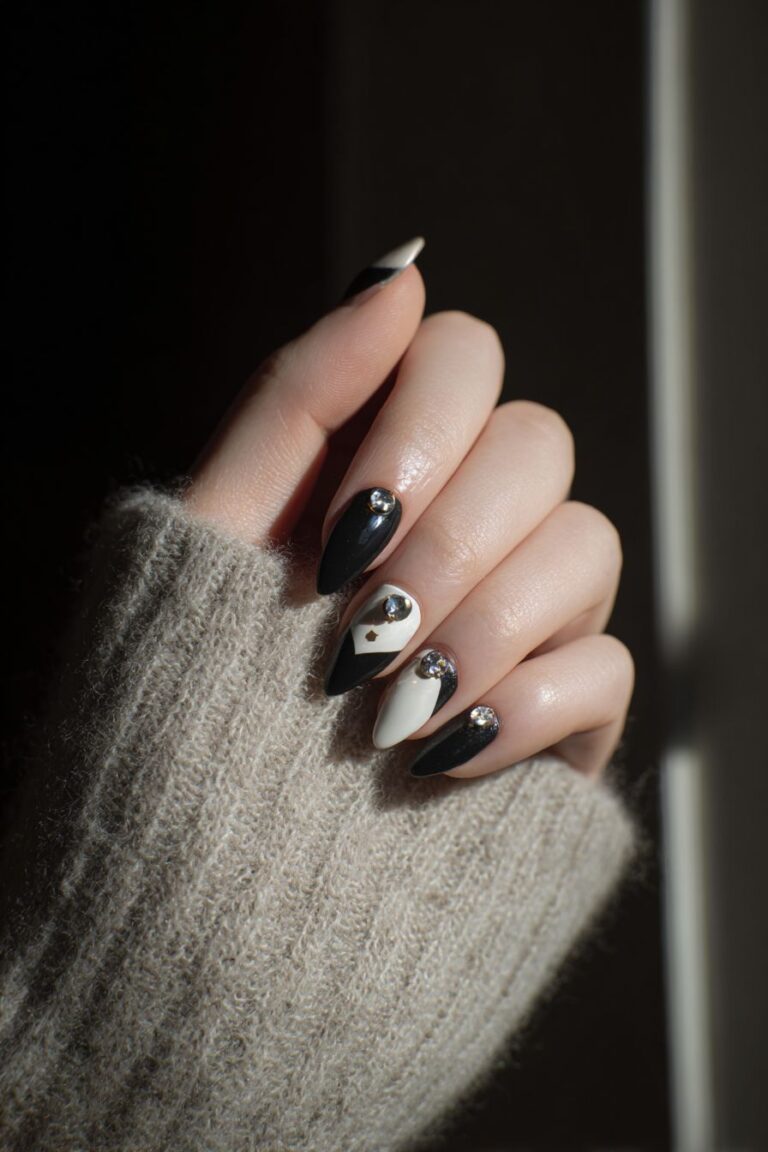 40 Nail Design Ideas with Gems - Nail the Glam