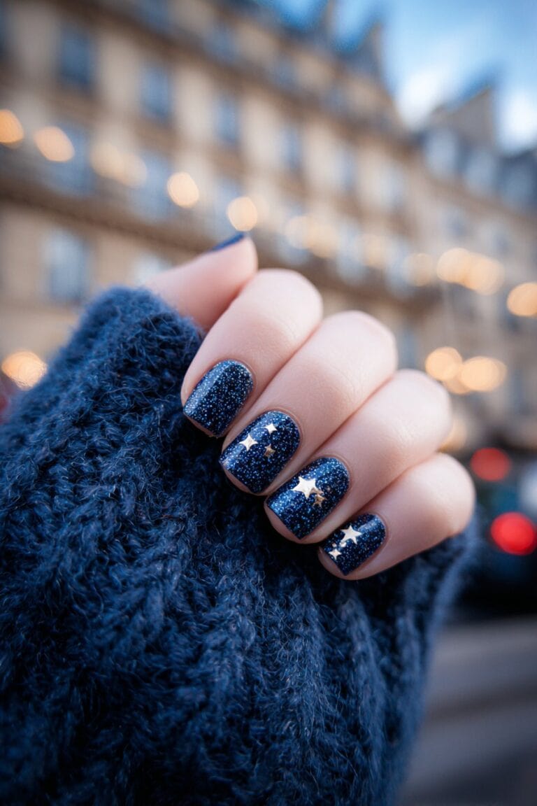 20 Blue Glitter Nail Designs - Nail the Glam