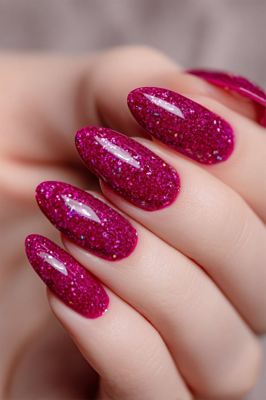20 Dark Pink Nail Design Ideas - Nail the Glam