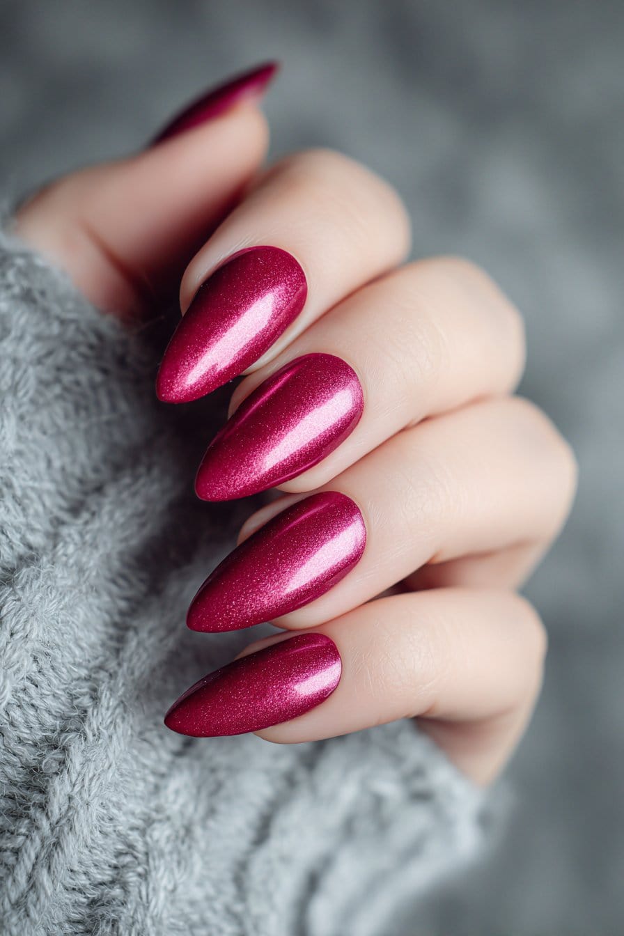 20 Dark Pink Nail Design Ideas - Nail the Glam