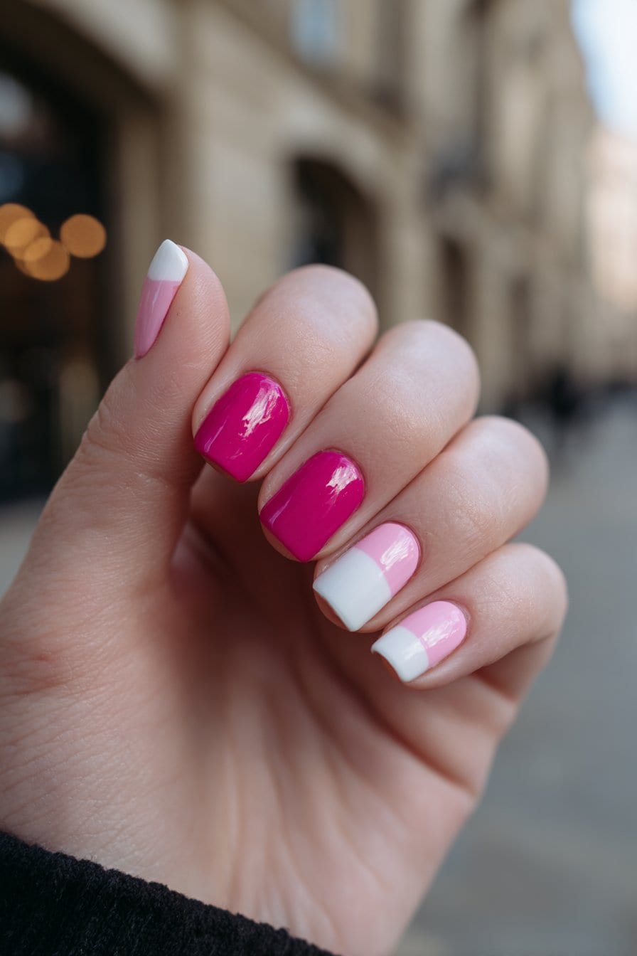 20 Dark Pink Nail Design Ideas - Nail the Glam