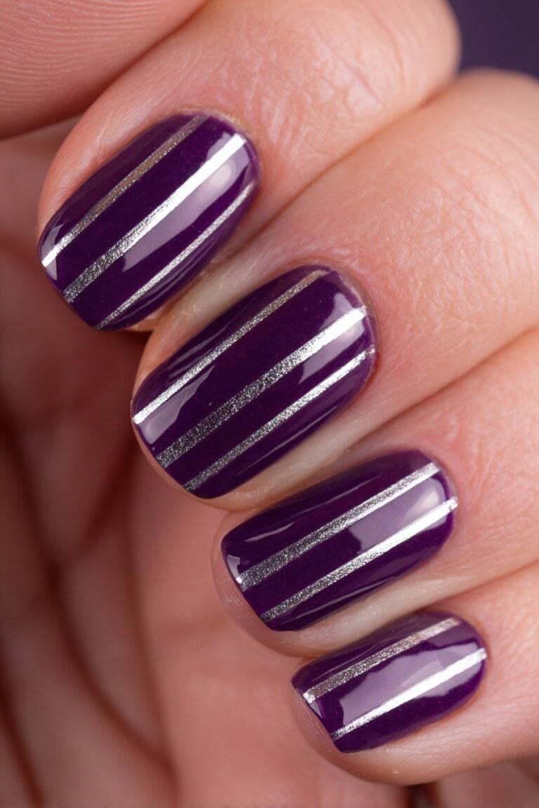 20 Dark Purple Nail Design Ideas - Nail the Glam